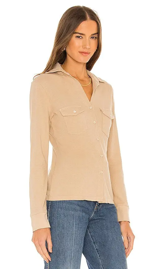 NILI LOTAN Liam Shirt In Beige