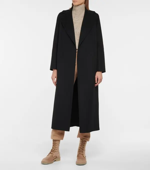 Max Mara Poldo Virgin Wool Coat - Black