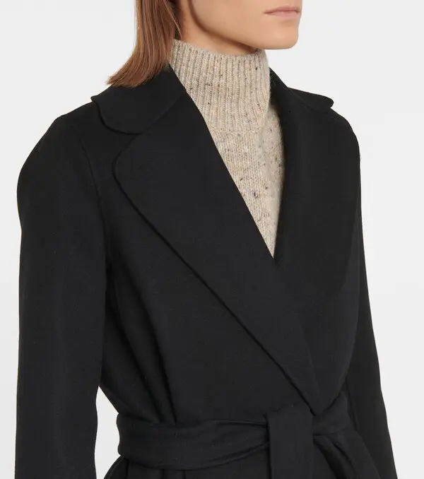 Max Mara Poldo Virgin Wool Coat - Black