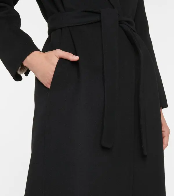 Max Mara Poldo Virgin Wool Coat - Black