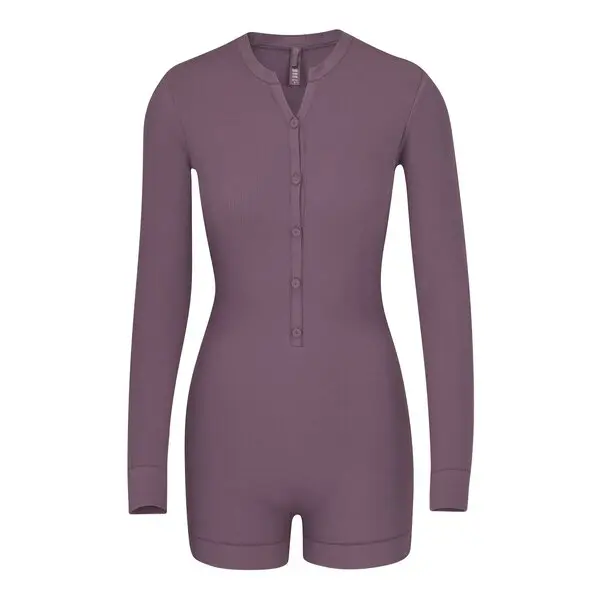 SKIMS Soft Lounge Button Up Henley Onesie