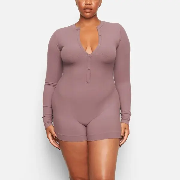 SKIMS Soft Lounge Button Up Henley Onesie