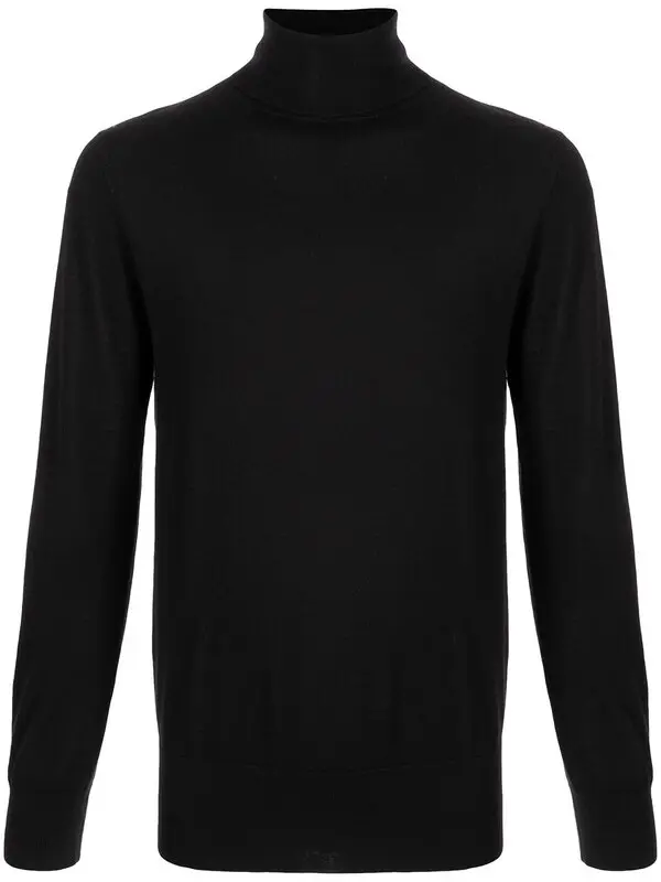 N.peal Fine Knit Roll Neck Jumper - Black