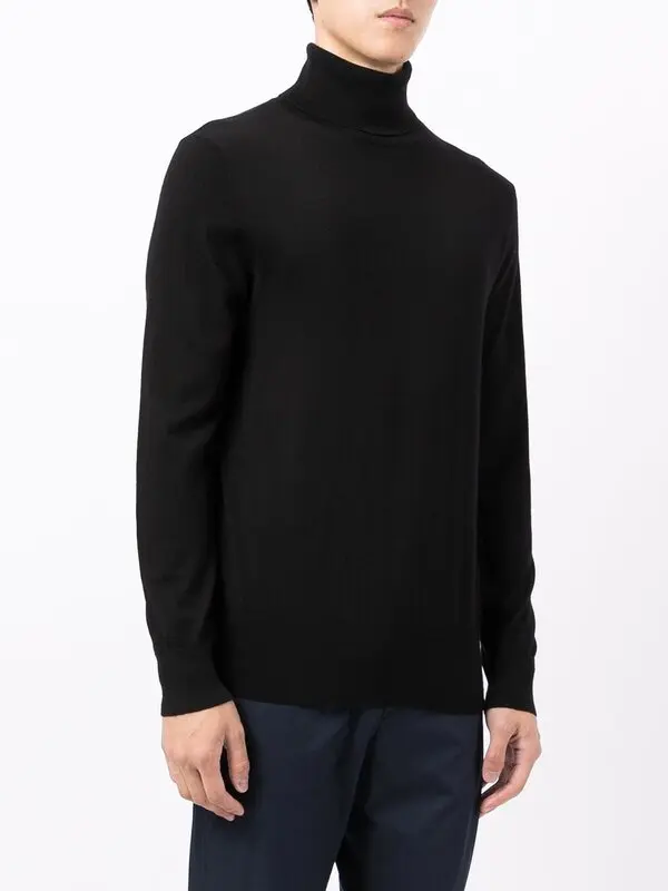 N.peal Fine Knit Roll Neck Jumper - Black