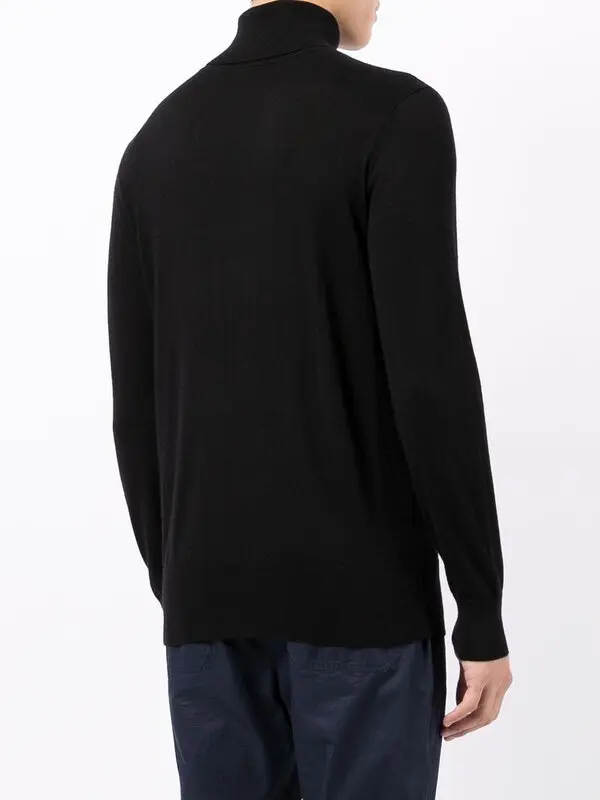 N.peal Fine Knit Roll Neck Jumper - Black