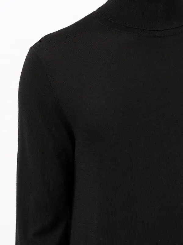 N.peal Fine Knit Roll Neck Jumper - Black