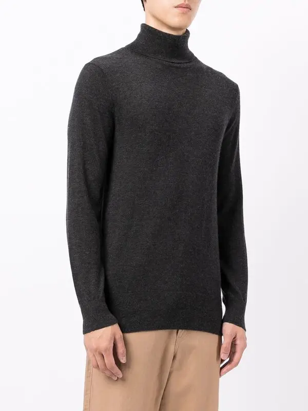 N.peal Fine Knit Roll Neck Jumper - Grey