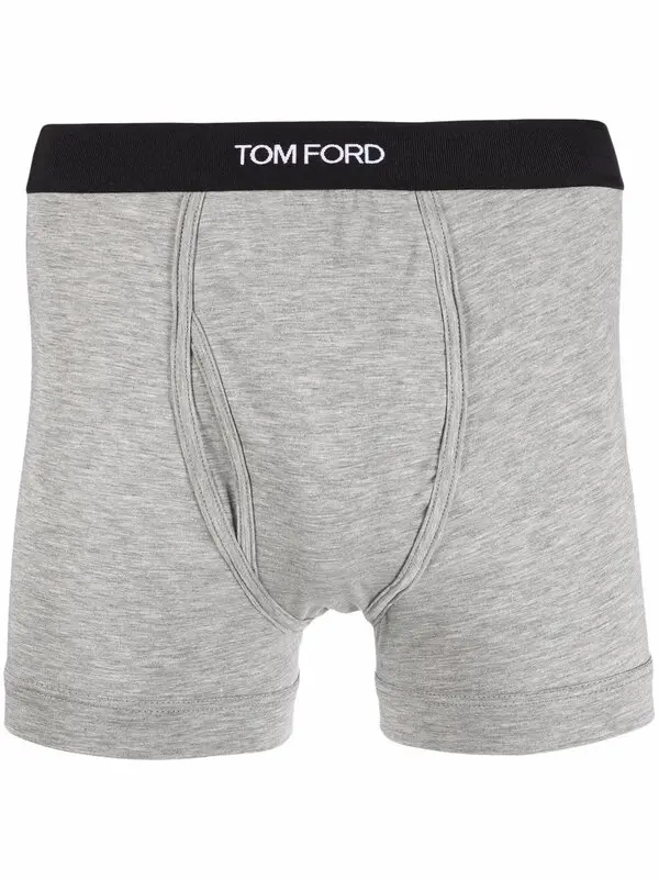 TOM FORD Logo-waistband Boxer Briefs - Grey