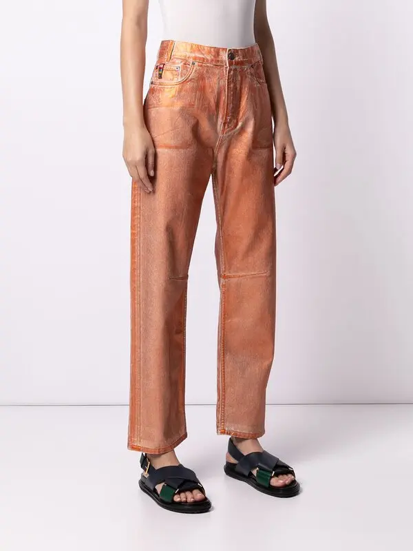 Mira Mikati Foil-print Denim Jeans