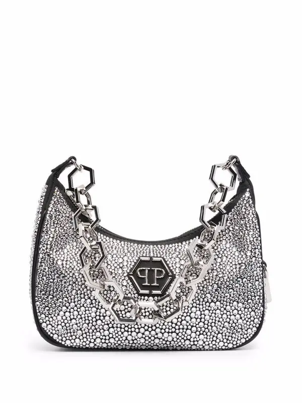 Philipp Plein Crystal-embellished Shoulder Bag - Black