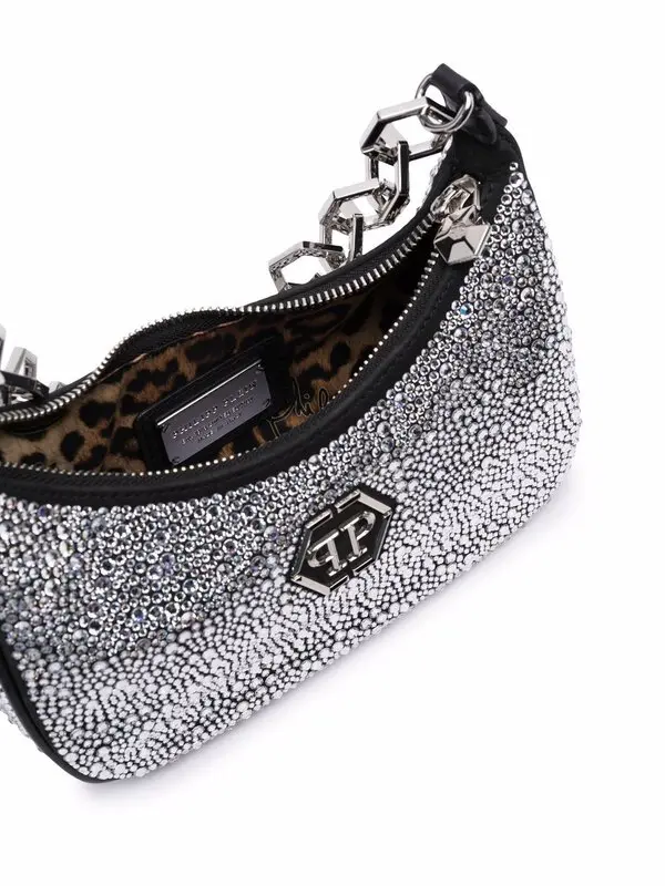 Philipp Plein Crystal-embellished Shoulder Bag - Black