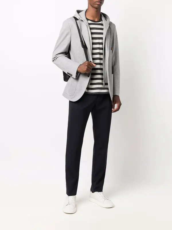 Eleventy Layered-look Hooded Blazer