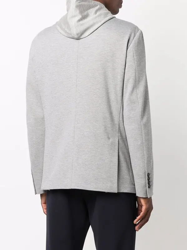 Eleventy Layered-look Hooded Blazer