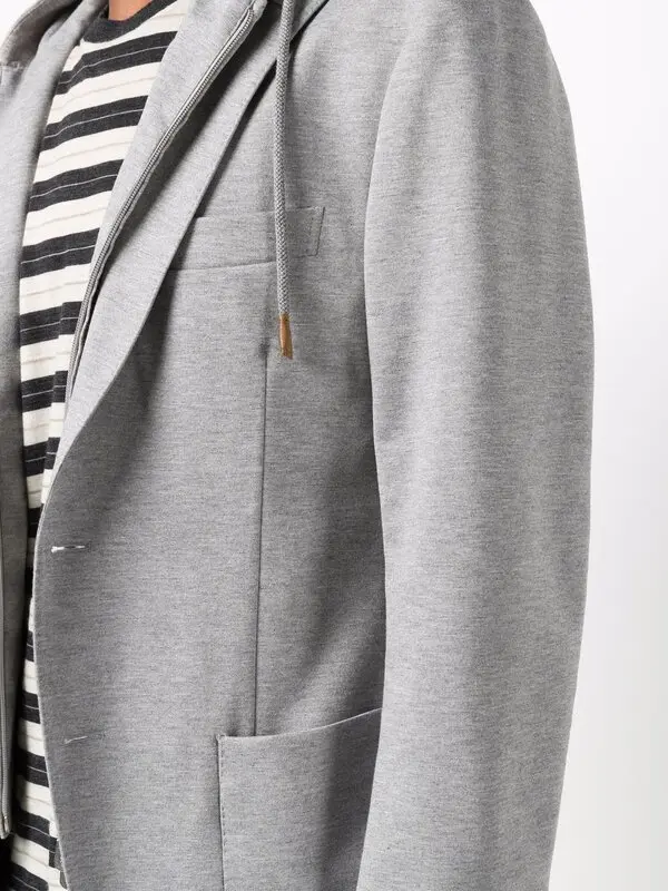 Eleventy Layered-look Hooded Blazer