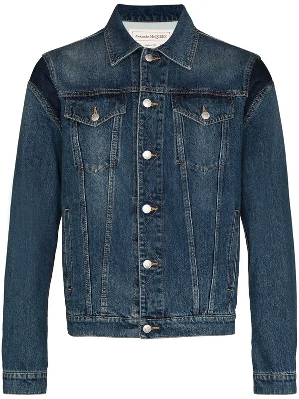 Alexander McQueen Logo-embossed Denim Jacket