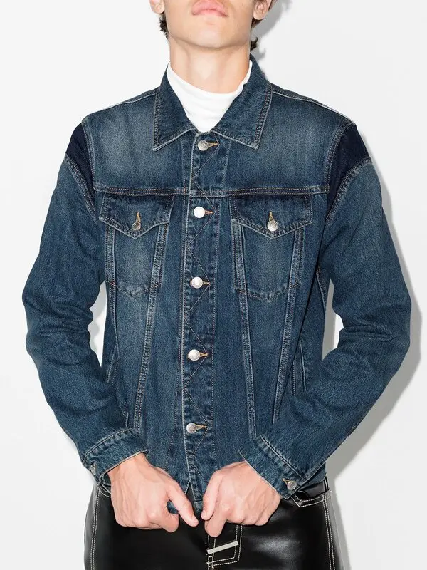 Alexander McQueen Logo-embossed Denim Jacket