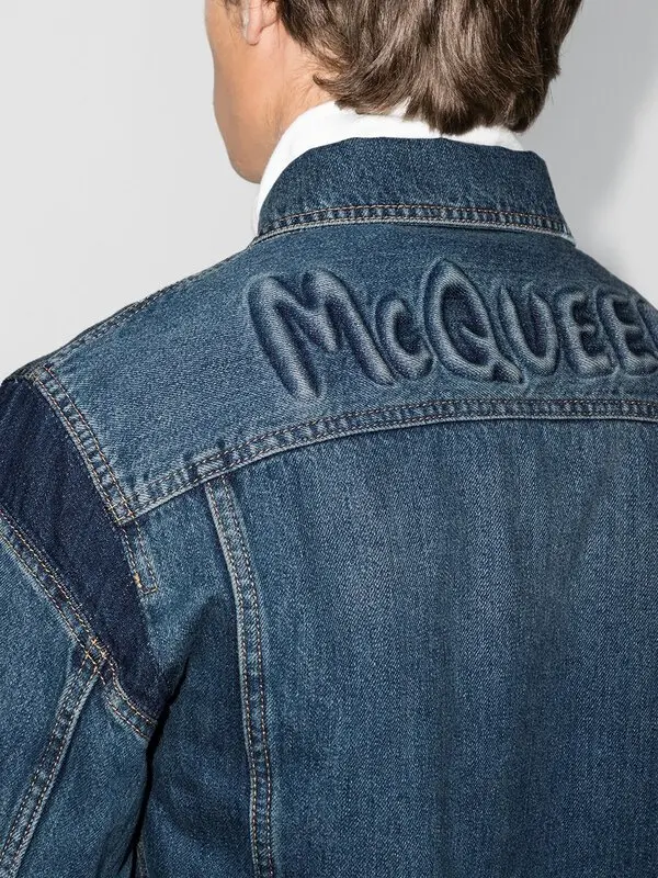 Alexander McQueen Logo-embossed Denim Jacket