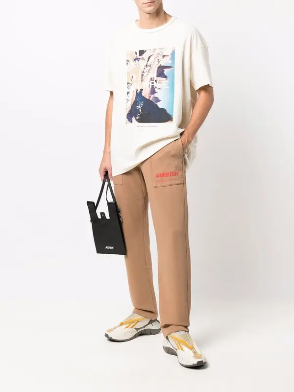 AMBUSH Logo-print Track Pants - Neutrals