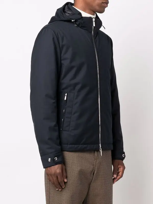 MOORER Zip Rain Jacket - Blue