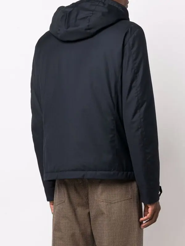 MOORER Zip Rain Jacket - Blue
