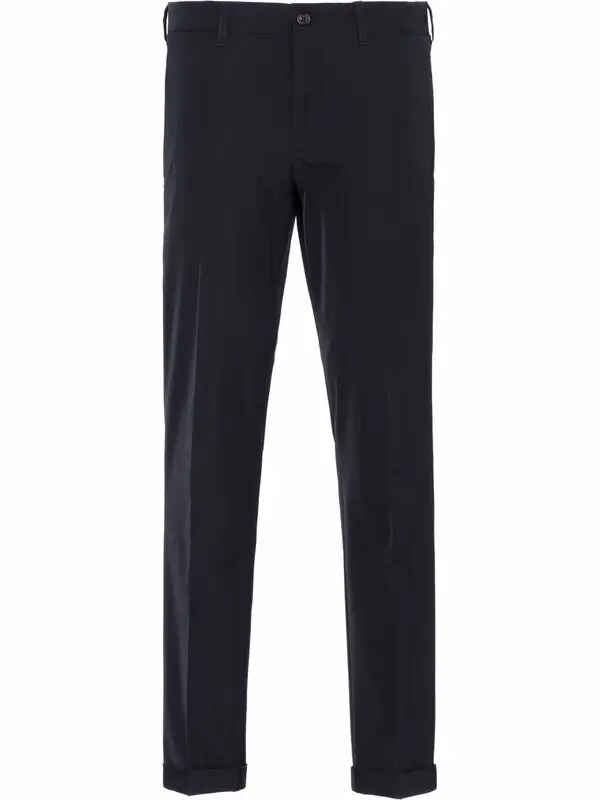 Prada Black Recycled Nylon Slim Cut Technical Stretch Pants