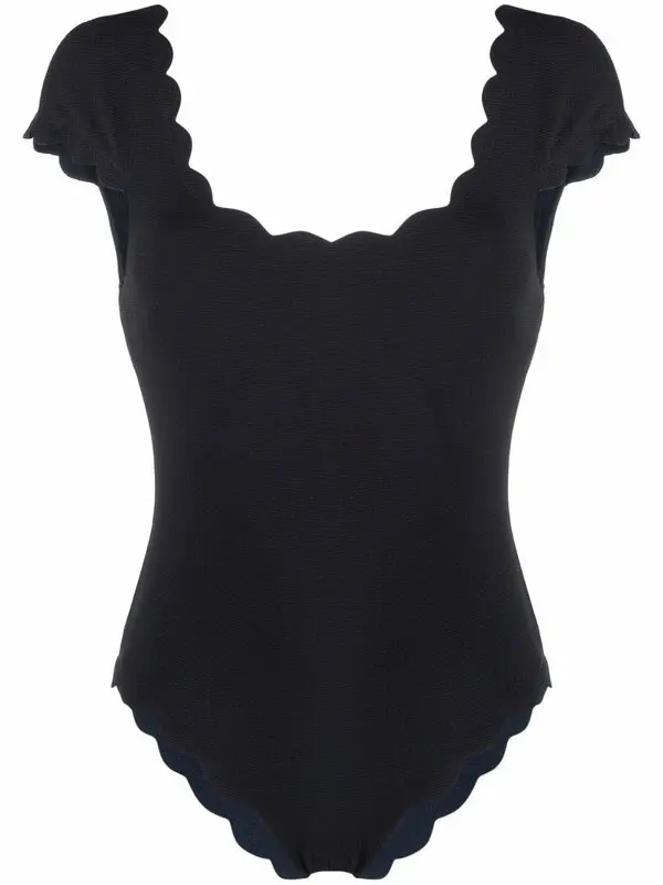 Marysia Palm Springs Scalloped Swimsuit - Black