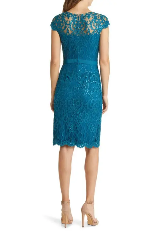 Tadashi Shoji Sequin Lace Cocktail Dress