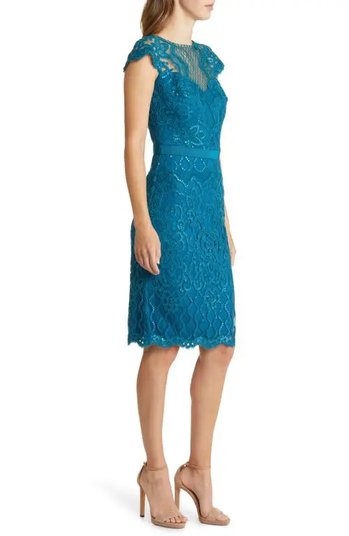 Tadashi Shoji Sequin Lace Cocktail Dress