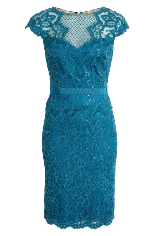 Tadashi Shoji Sequin Lace Cocktail Dress