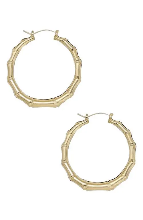 Ettika Bamboo Hoop Earrings - Gold