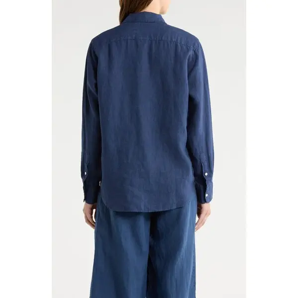 Frank & Eileen Eileen Relaxed Linen Shirt - Navy