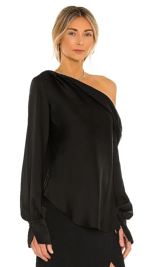 Simkhai Alice One Shoulder Top - Black