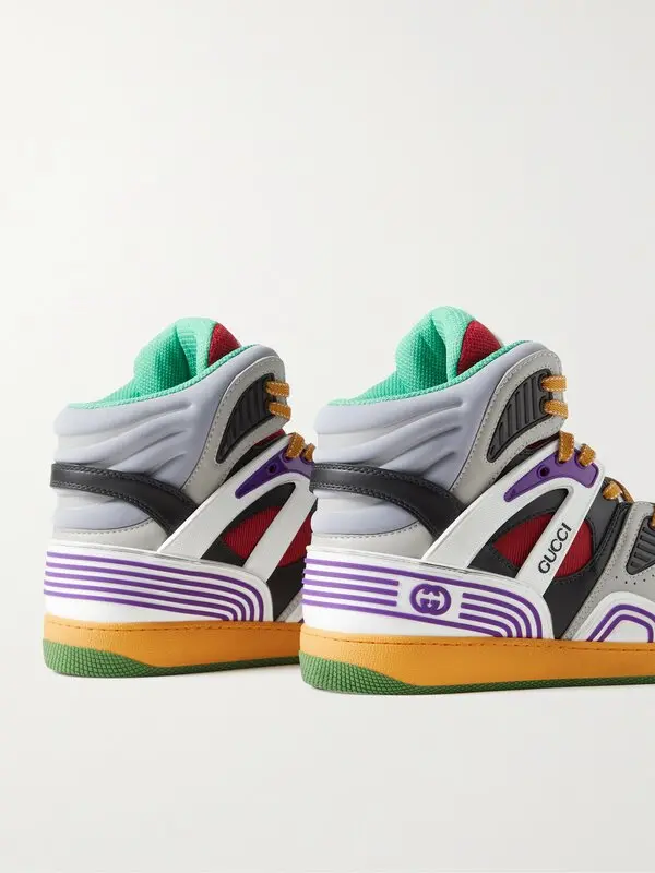 Gucci Basket Rubber-Trimmed Demetra High-Top Sneakers size 8 s-l400.jpg main image 2
