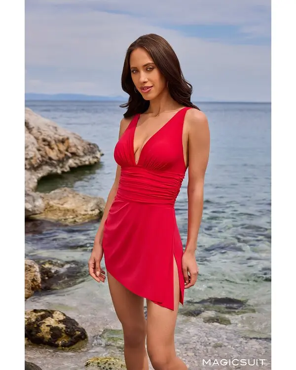Magicsuit Solid Celine Convertible One Piece Swimsuit - Mars