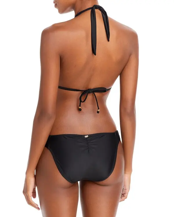 PQ SWIM Pilyq Lace Fanned Full Bikini Bottom - Midnight