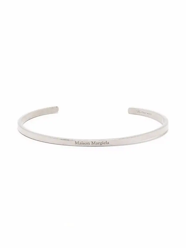 MAISON MARGIELA Logo Stamp Cuff - Silver