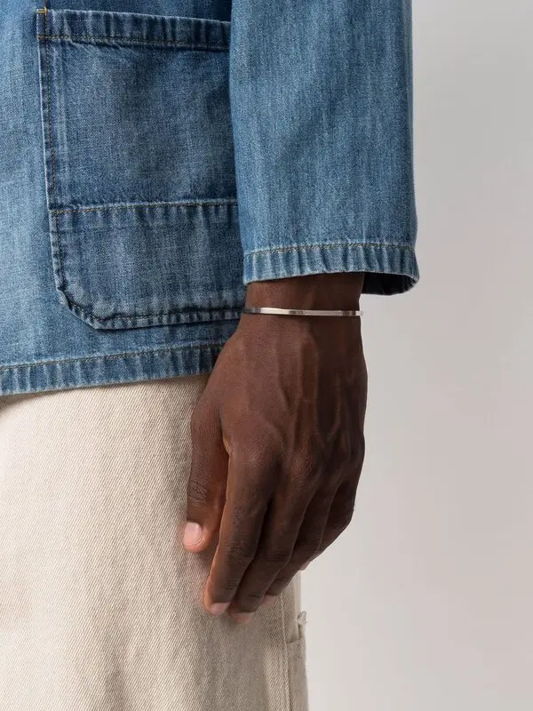 MAISON MARGIELA Logo Stamp Cuff - Silver