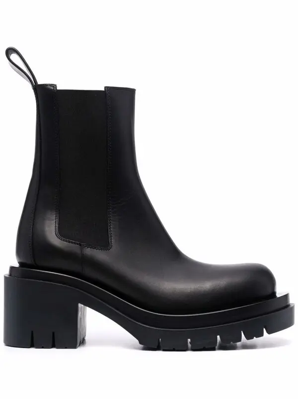 Bottega Veneta Lug Block-heel Ankle Boots