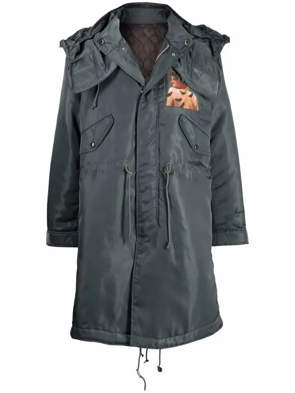 Undercover Painterly-print Hooded Parka