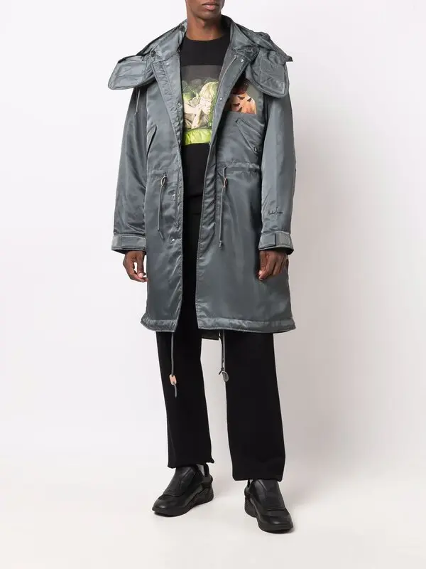Undercover Painterly-print Hooded Parka