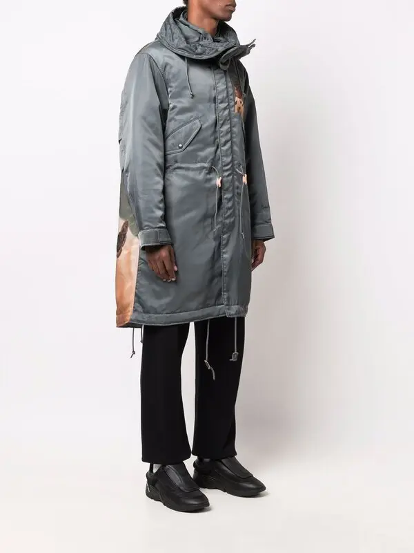 Undercover Painterly-print Hooded Parka