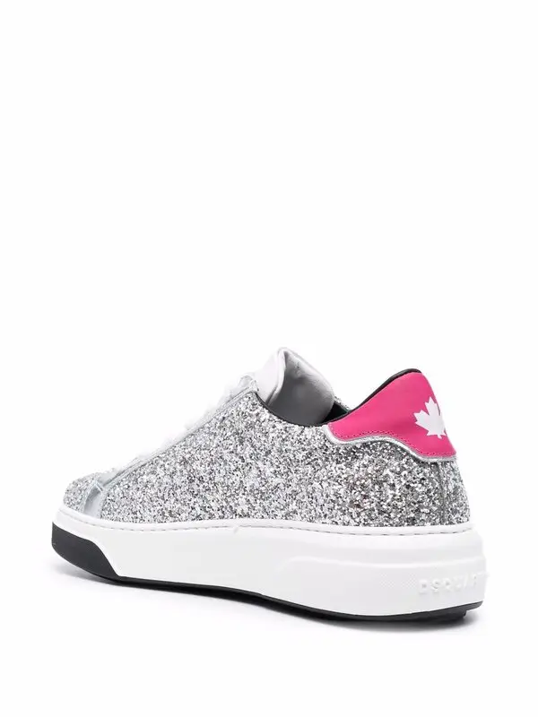 Dsquared2 Glitter Low-top Sneakers - Silver