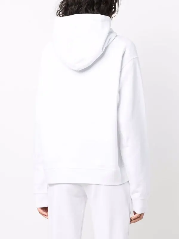 Dsquared2 Logo Drawstring Hoodie - White