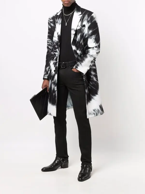 Philipp Plein Single-breasted Tie-dye Coat