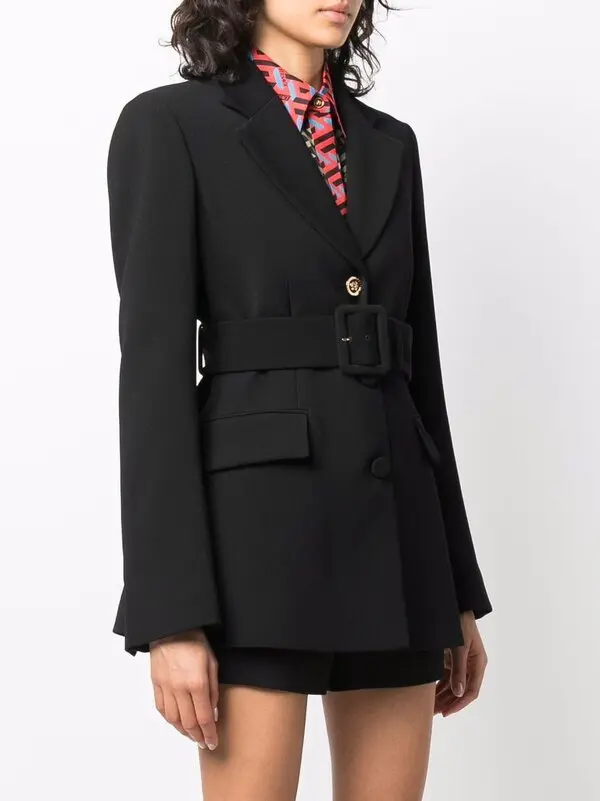 Versace Belted Single-breasted Blazer