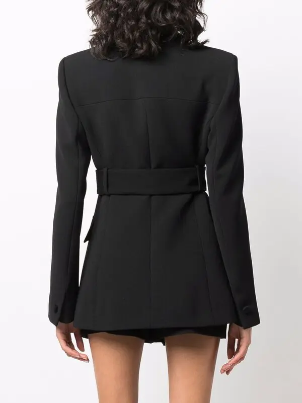 Versace Belted Single-breasted Blazer