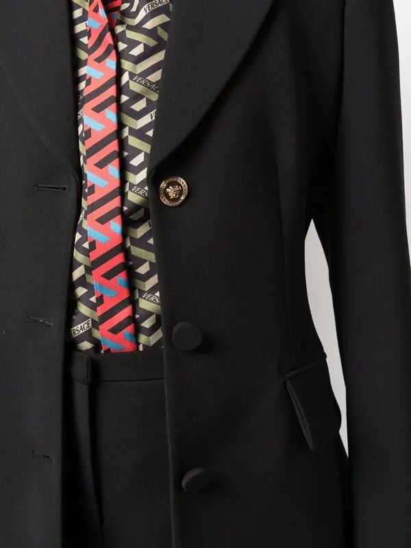 Versace Belted Single-breasted Blazer