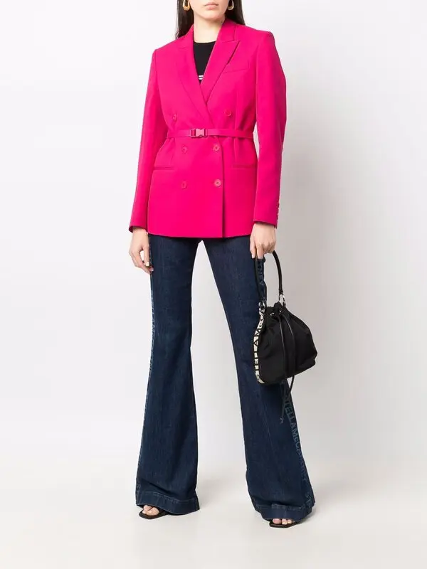 Stella McCartney Peak Lapel Belted Blazer - Pink
