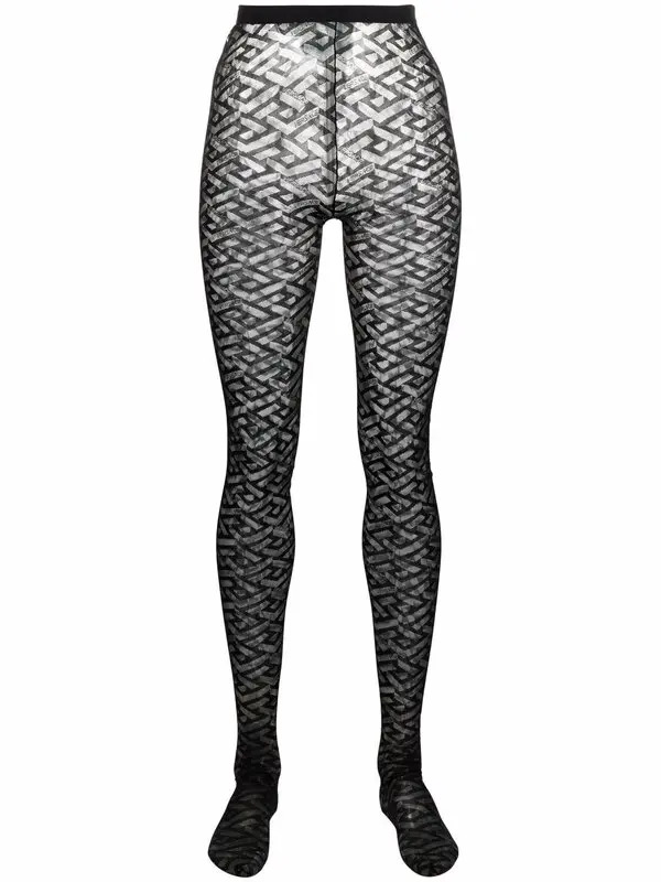 Versace La Greca Tights - Black