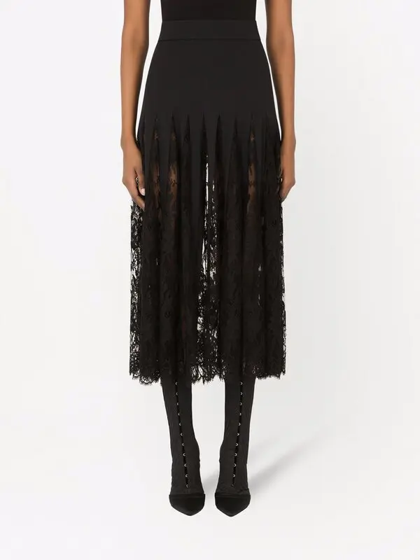 Dolce & Gabbana Chantilly-lace Midi Skirt